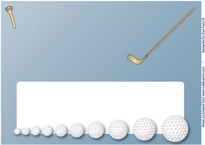 Golf Insert for Large Dl (blue) - CUP159107_750 | Craftsuprint