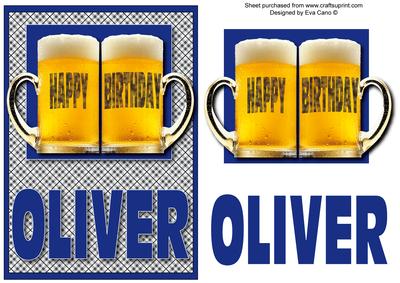 Happy Birthday Oliver (blue) - CUP173691_750 | Craftsuprint