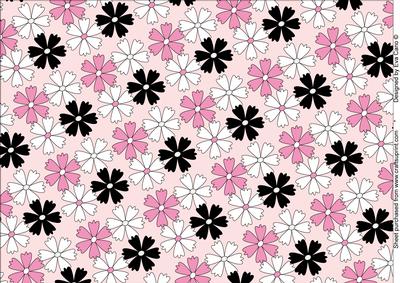Funky Flowers Backing Paper (misty Rose) - CUP176593_750 | Craftsuprint