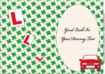 Good Luck Driving Test Insert (red) - CUP226153_750 | Craftsuprint