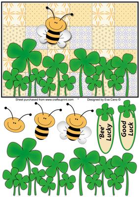 'bee' Lucky Decoupage 2 - CUP227049_750 | Craftsuprint