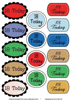 18 Today Tags 2 - CUP410406_750 | Craftsuprint