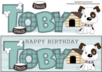 Patch the Dog Toby Large Dl - CUP426615_750 | Craftsuprint