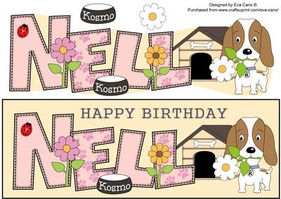 Kosmo the Dog Nell Large Dl - CUP430377_750 | Craftsuprint