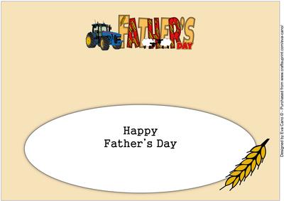 Country Life Father's Day Large Dl Insert - CUP432778_750 | Craftsuprint