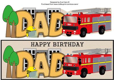 Fire Engine Dad Large Dl - CUP455810_750 | Craftsuprint