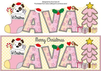 Patch 1st Xmas Ava Large Dl - CUP458021_750 | Craftsuprint