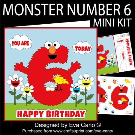 Monster Number 6 Mini Kit - CUP477234_750 | Craftsuprint