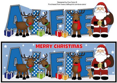 Santa and His Reindeers Alfie Large Dl - CUP488173_750 | Craftsuprint
