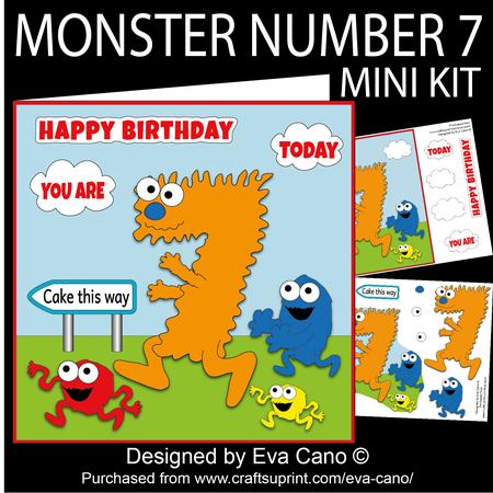 Monster Number 7 Mini Kit - CUP518272_750 | Craftsuprint