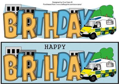 Ambulance Birthday Large Dl - CUP518446_750 | Craftsuprint