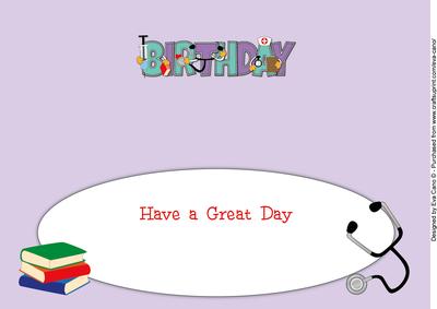 Medical Birthday Large Dl Insert - CUP518532_750 | Craftsuprint