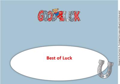 Superted Girl Good Luck Large Dl Insert - CUP519451_750 | Craftsuprint