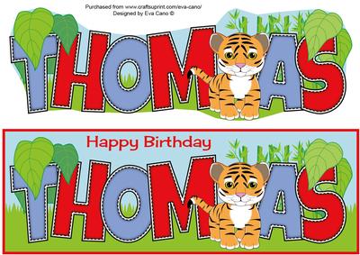 Cute Tiger Thomas Large Dl - CUP524669_750 | Craftsuprint