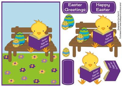 Chick Reading Easter Eggs for Dummies Book - CUP525780_750 | Craftsuprint