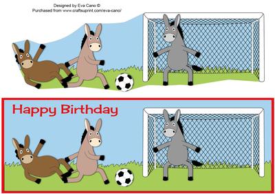 Donkeys Playing Football Large Dl - CUP533273_750 | Craftsuprint