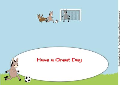 Donkeys Playing Football Large Dl Insert - CUP533274_750 | Craftsuprint