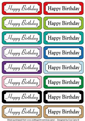 Happy Birthday Tags 1 - CUP542966_750 | Craftsuprint