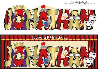 Theatrical Birthday Jonathan 21st Large Dl - CUP543727_750 | Craftsuprint
