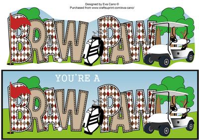 Golf 'braw Paw' Large Dl - CUP546916_750 | Craftsuprint