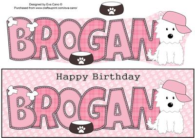 White Jazz the Dog with Cap Brogan Large Dl - CUP549367_750 | Craftsuprint