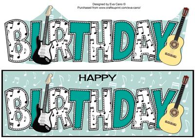 Guitars Birthday Large Dl 2 - CUP553832_750 | Craftsuprint