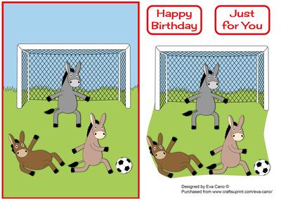 Donkeys Playing Football - CUP560999_750 | Craftsuprint