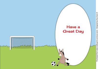 Donkeys Playing Football Insert - CUP561000_750 | Craftsuprint
