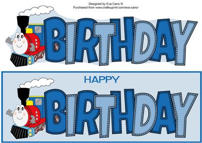 Terry the Train Birthday Large Dl 2 - CUP562970_750 | Craftsuprint