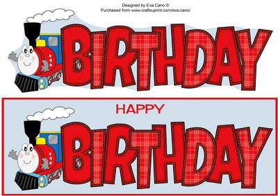 Terry the Train Birthday Large Dl 3 - CUP562972_750 | Craftsuprint