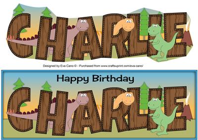 Dinosaurs Charlie Large Dl - CUP563539_750 | Craftsuprint