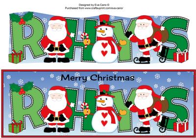 Santas & Snowman Rhys Large Dl - CUP572892_750 | Craftsuprint