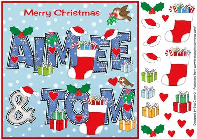 8x8 Christmas Names Aimee & Tom - CUP577572_750 | Craftsuprint