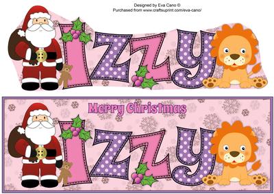 Santa & Cute Lion Izzy Large Dl - CUP581682_750 | Craftsuprint
