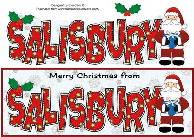 Merry Christmas from Salisbury Large Dl - CUP587594_750 | Craftsuprint