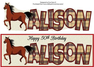 Horse Alison 50th Large Dl - CUP593790_750 | Craftsuprint