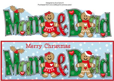 Gingerbread Couple Mam & Dad Large Dl - CUP641862_750 | Craftsuprint
