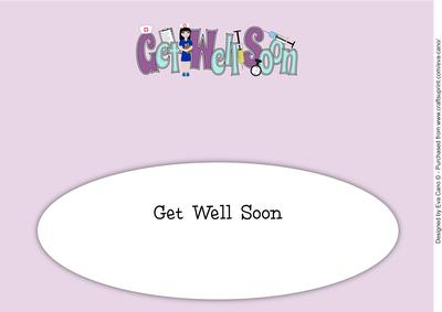 Cute Nurse Get Well Soon Large Dl 2 Insert - CUP648690_750 | Craftsuprint