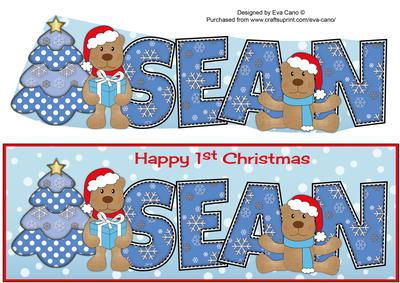 First Christmas Teddies Sean Large Dl - CUP650494_750 | Craftsuprint
