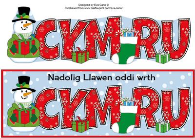Welsh Merry Christmas from Wales Large Dl - CUP653065_750 | Craftsuprint