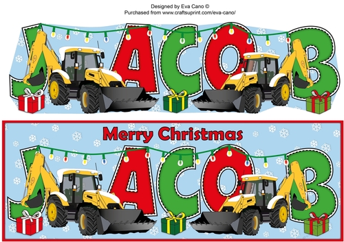 Christmas Diggers JACOB large dl - CUP751574_750 | Craftsuprint