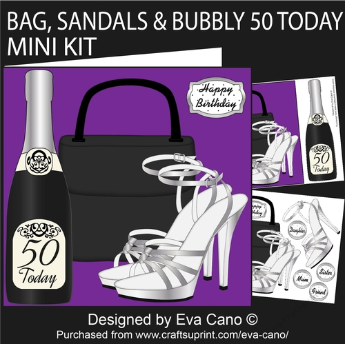 Bag, sandals & bubbly 50 today - CUP805625_750 | Craftsuprint