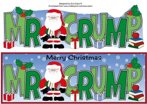 Teacher Santa MR CRUMP large dl - CUP837320_750 | Craftsuprint