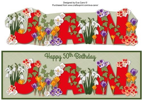 Flowers JAN 50th large dl - CUP838131_750 | Craftsuprint