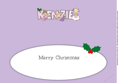 Christmas Angels KENZIE large dl insert - CUP839010_750 | Craftsuprint