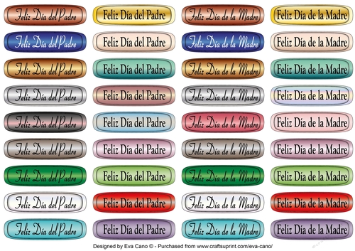 Spanish Tags Fathers & Mothers Day - CUP841194_750 | Craftsuprint