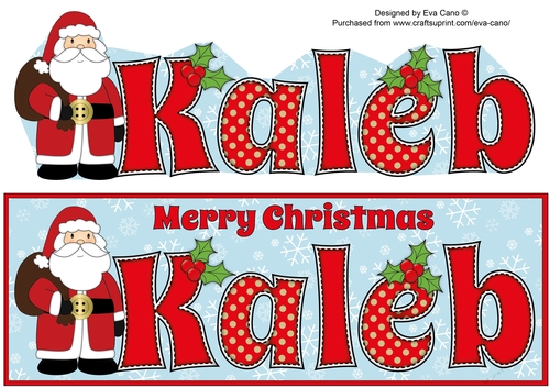 Santa in coat KALEB large dl - CUP841821_750 | Craftsuprint