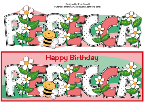 Flowers and Bees REBECCA large dl - CUP886258_750 | Craftsuprint