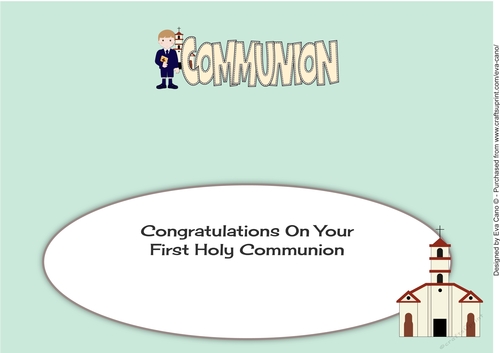 Boy & Church First Holy Communion large dl 2 insert - CUP894329_750 ...
