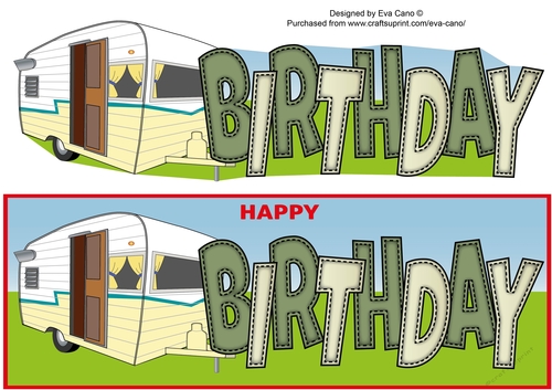 Classic Caravan BIRTHDAY large dl - CUP898610_750 | Craftsuprint